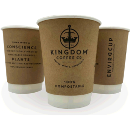 12oz Envirocup Compostable Double Wall Paper Cup (by 500s)