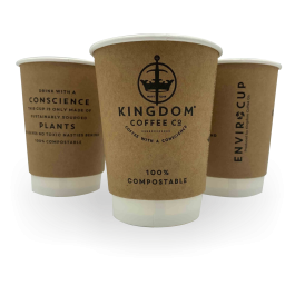 8oz Envirocup Compostable Double Wall Paper Cup (by 100s)
