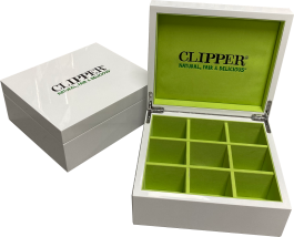 White Lacquer Display Box 9 Compartments