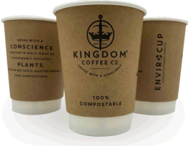 12oz Envirocup Compostable Double Wall Paper Cup (by 100s)